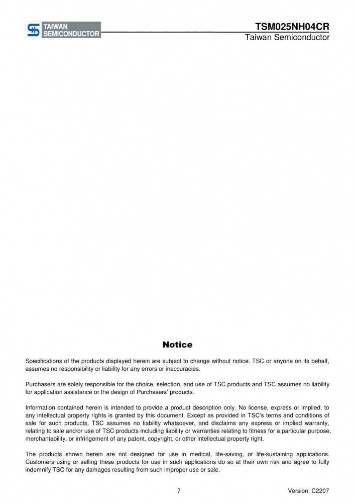 TSM025NH04CR datasheet page 7