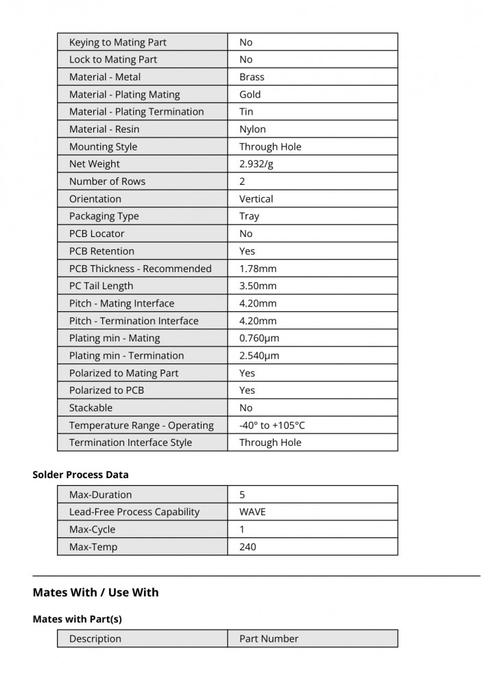 MOLEX MINI-FIT Jr. specification page 3