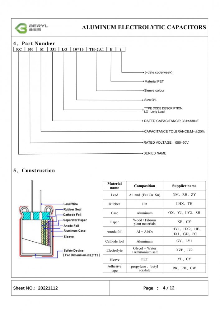 BERYL RC specification page 4