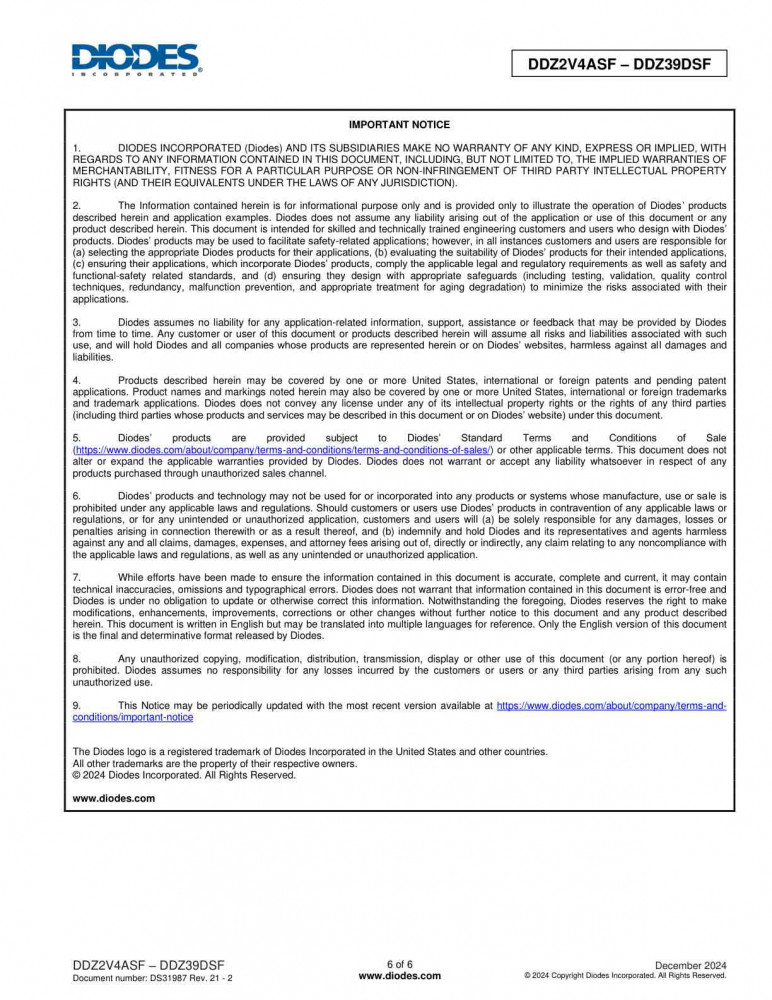 DDZ33BSF-7 datasheet page 6