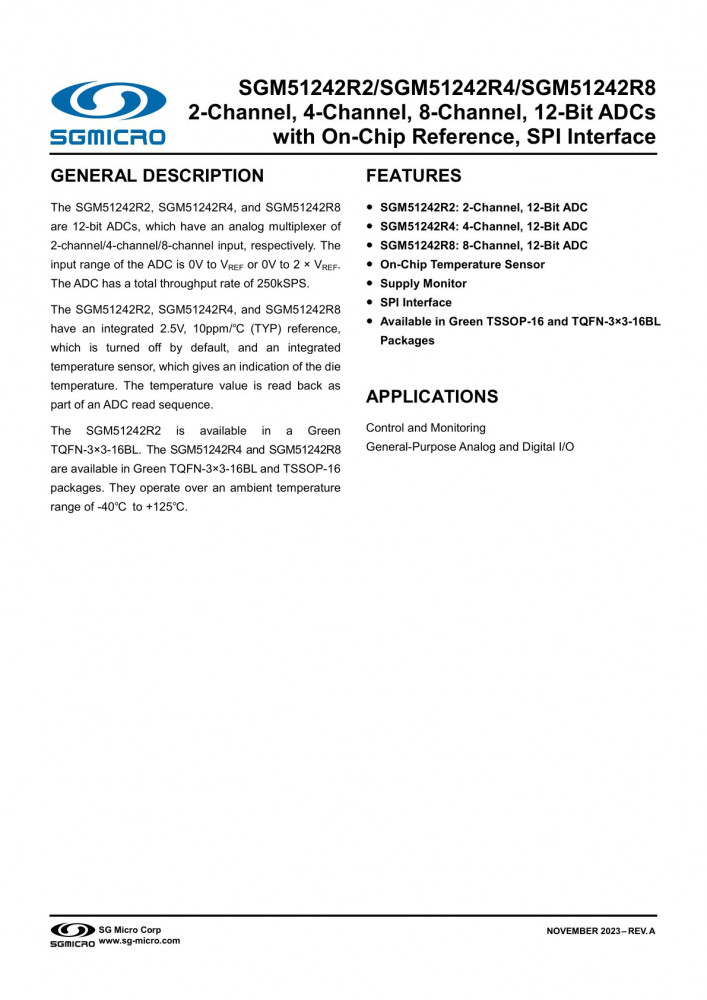 SGM51242R4 datasheet page 1