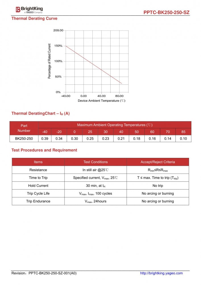 BK250-250 datasheet page 4
