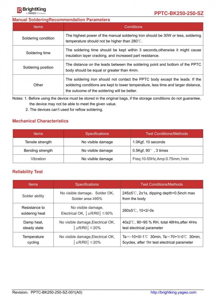 BK250-250 datasheet page 6