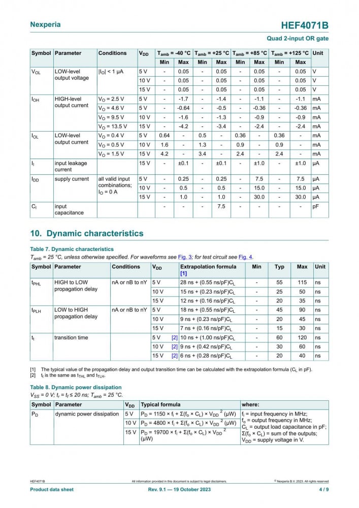 HEF4071BT datasheet page 4