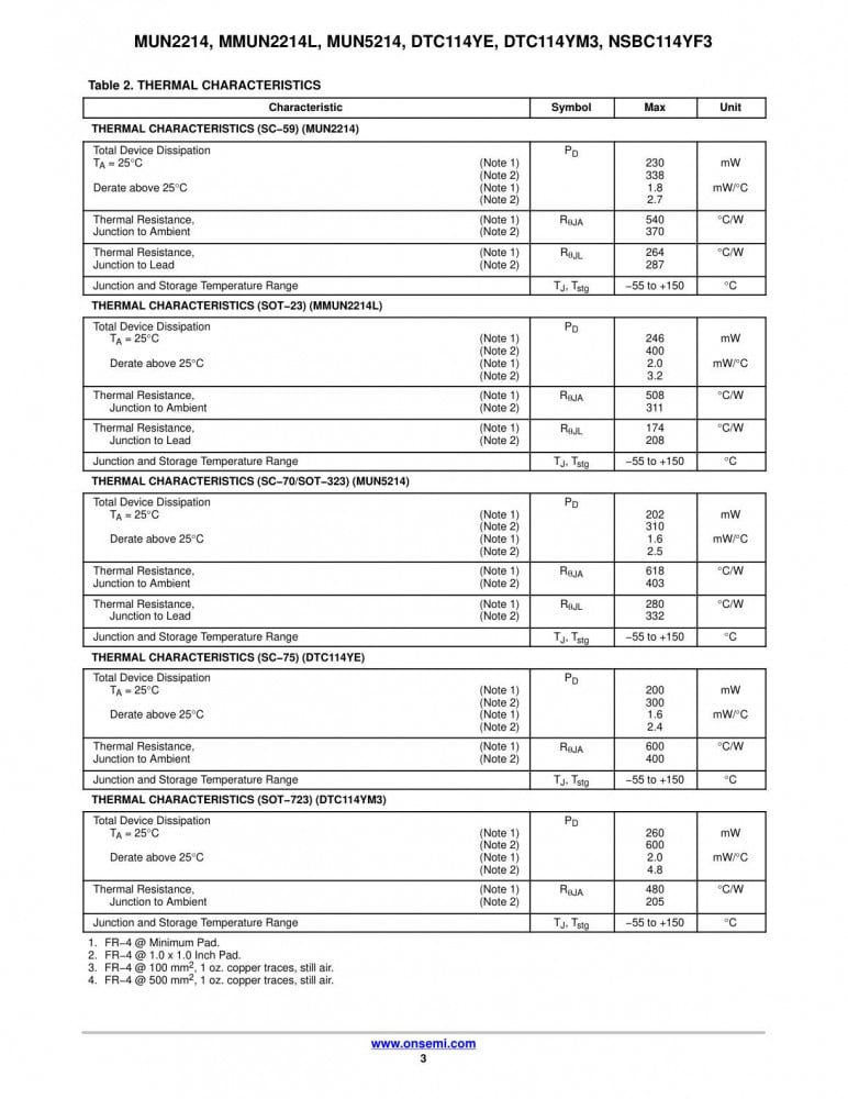 MUN2214 datasheet page 4