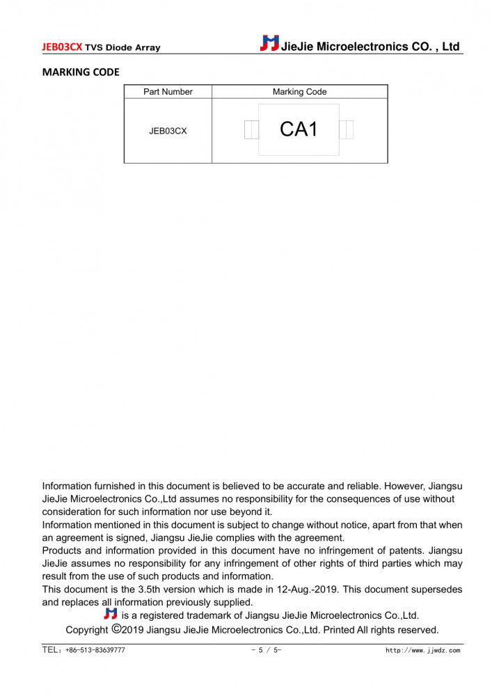 JEB03CX datasheet page 5