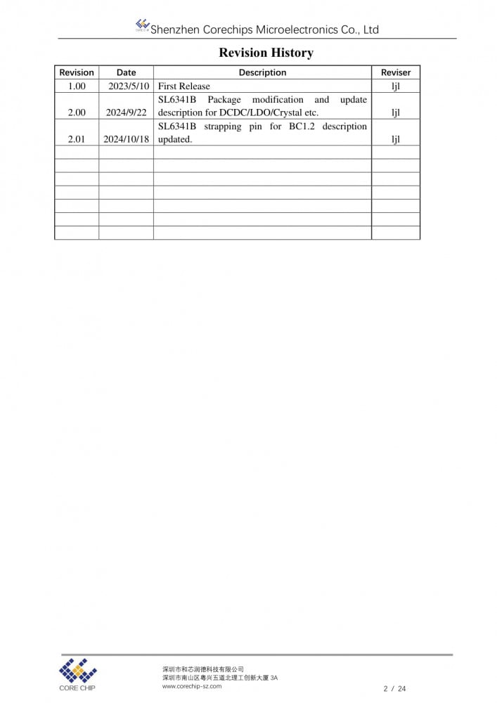 SL6341B datasheet page 2