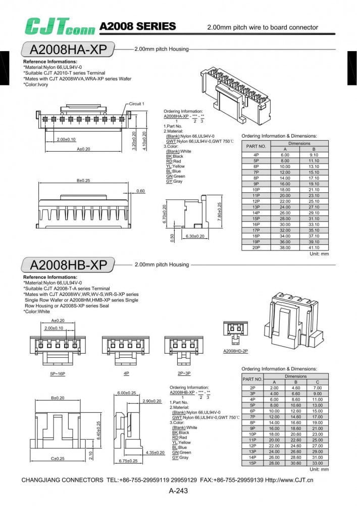 CJT A2008 series datasheet page 4