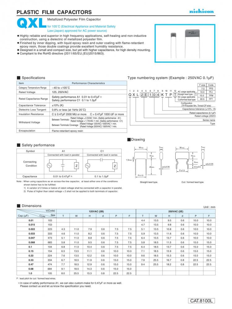 Nichicon film capacitor datasheet page 6