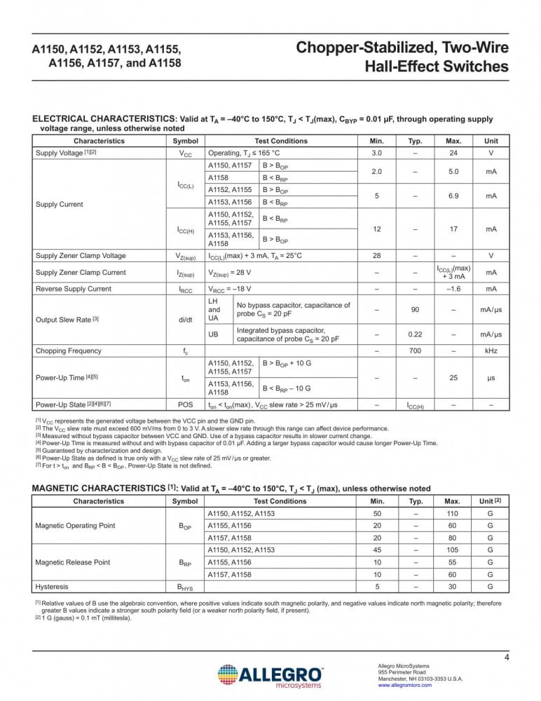 A1158 datasheet page 4