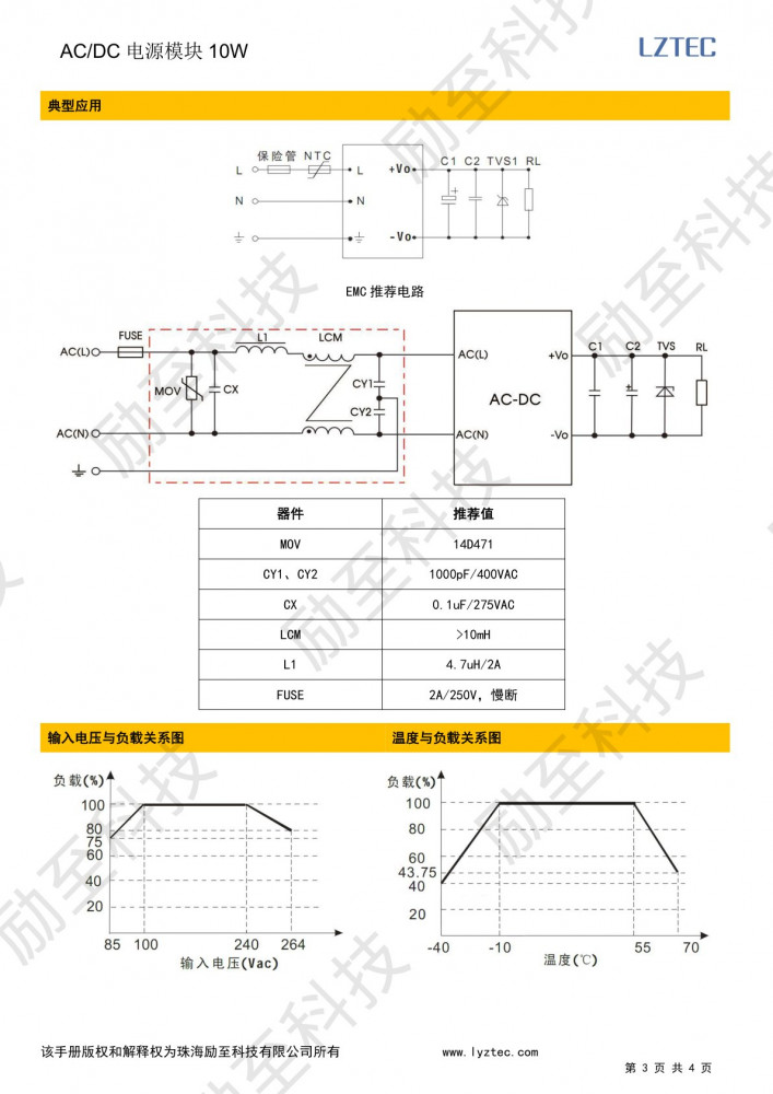 LD10 series datasheet page 3