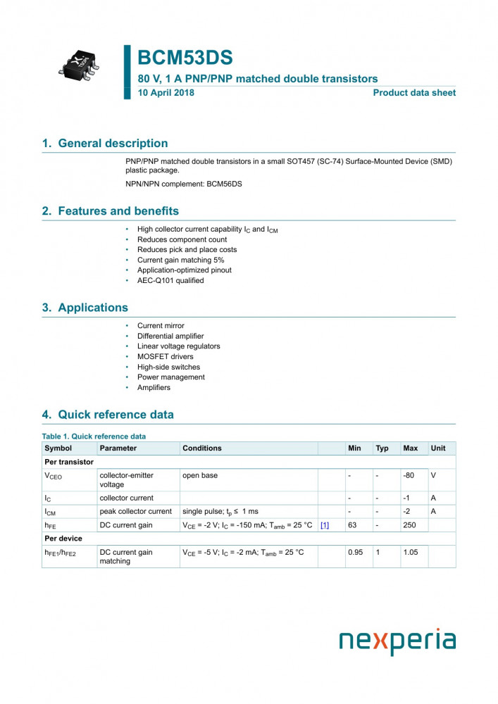 BCM53DSX datasheet page 1