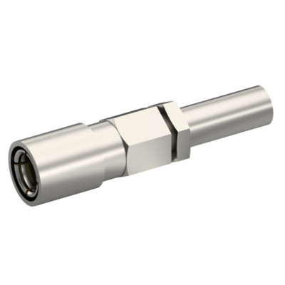 SMB / STRAIGHT PLUG FEMALE CRIMP TYPE FOR 2/50 D CABLE NICKEL for sale