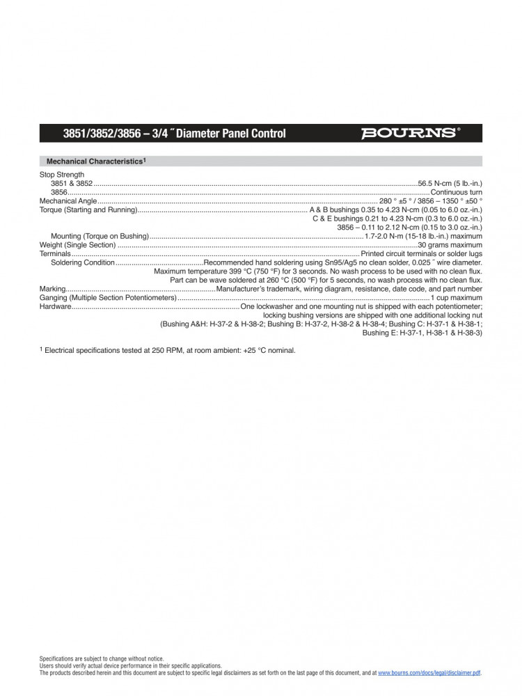 3852 family datasheet page 2