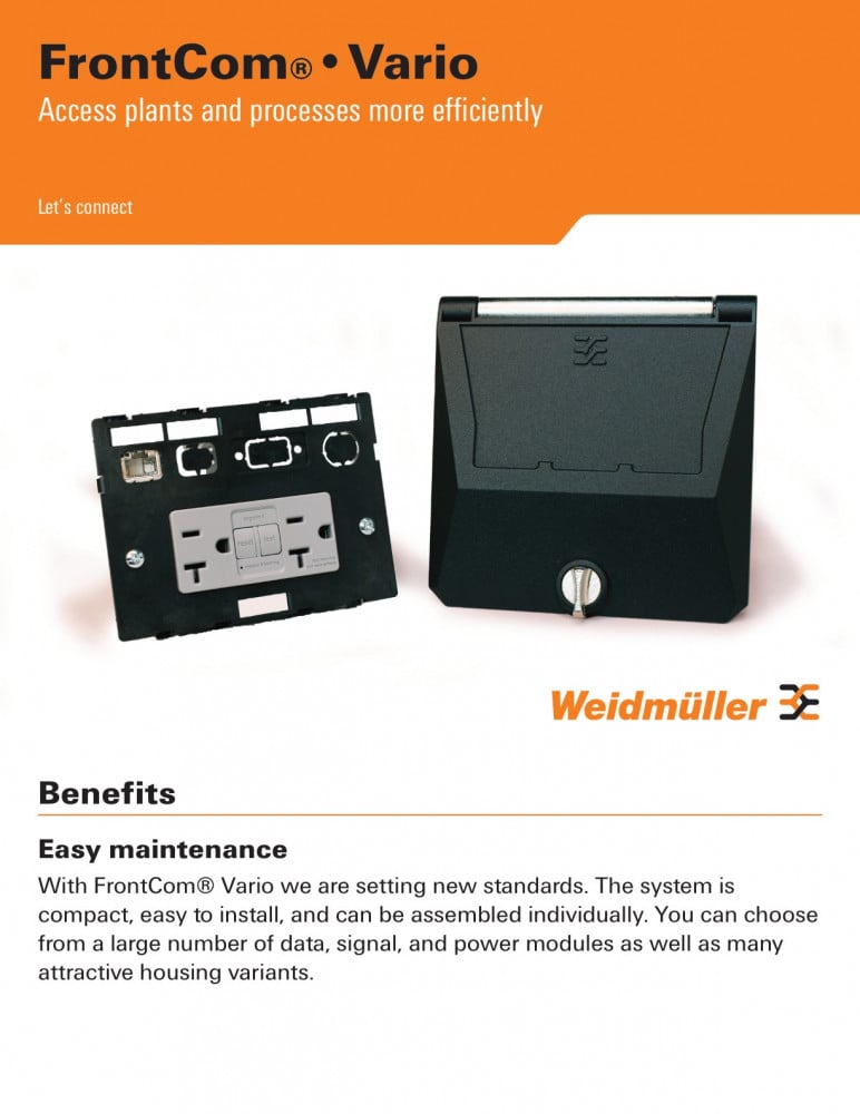 WEIDMULLER FrontCom Vario document page 1