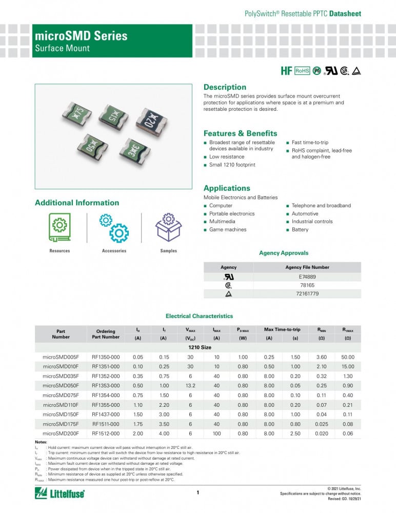 MICROSMD010F-2 datasheet page 1