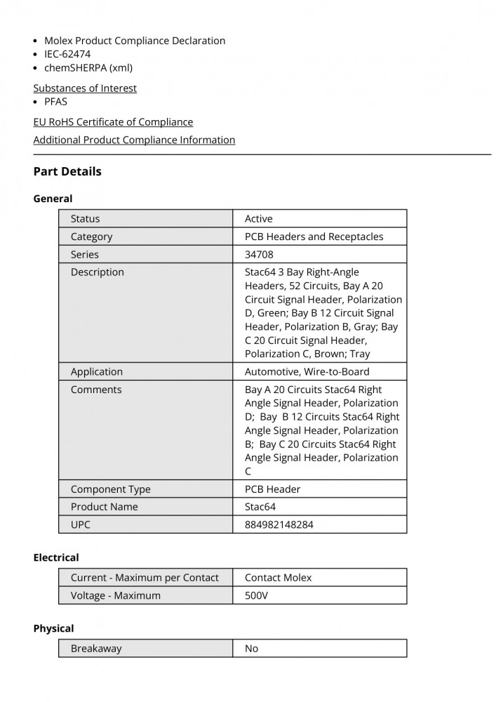 MOLEX 347083081 technical document image, page 2