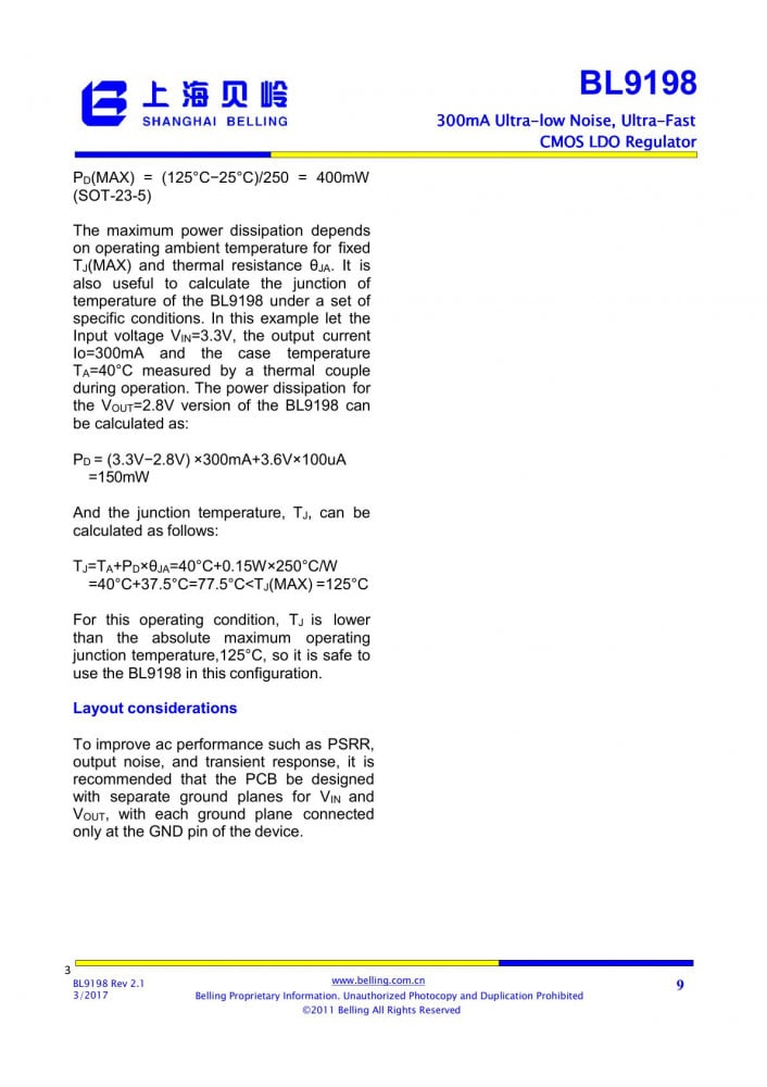 BL9198 datasheet page 9