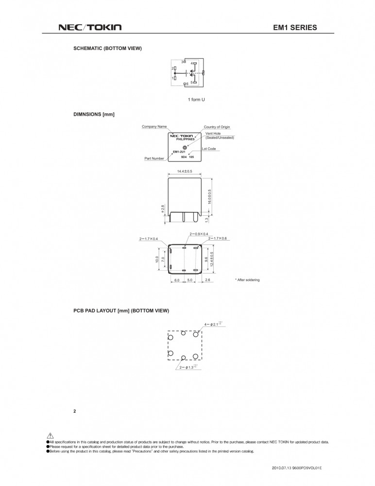 EM1-2U1S technical document page 2