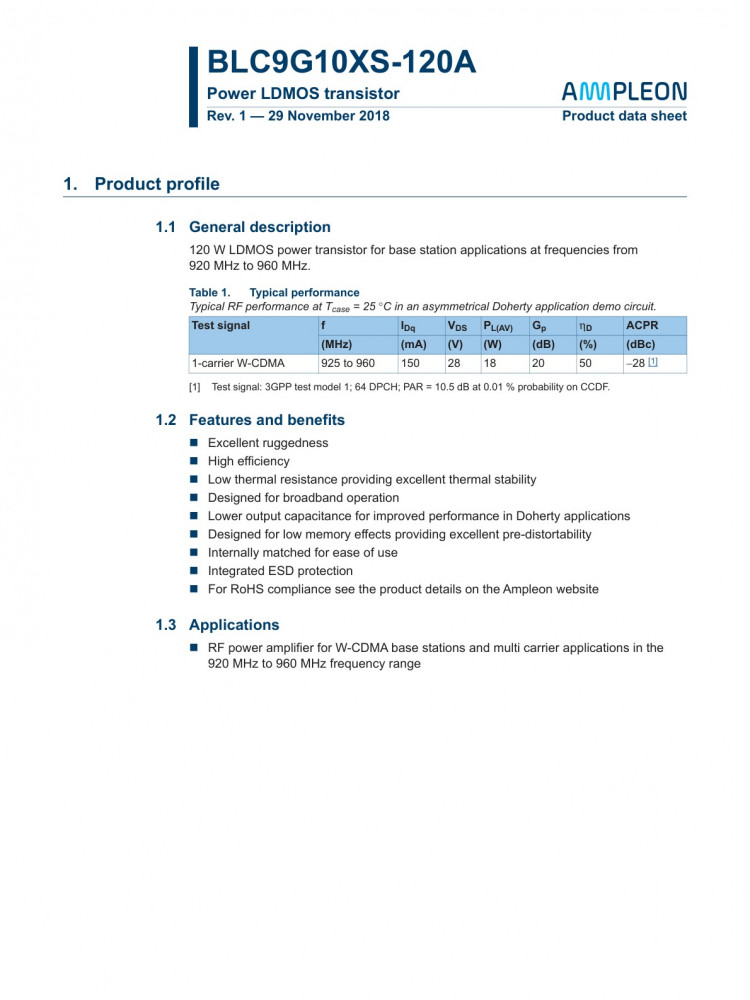 BLC9G10XS-120AZ datasheet page 1
