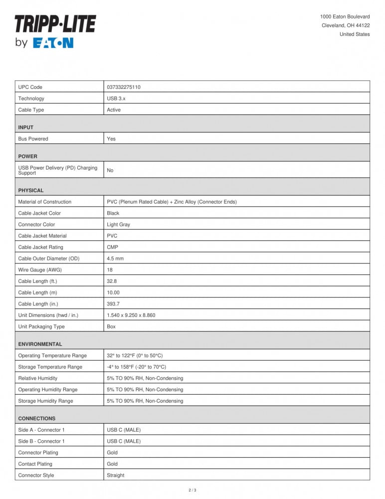 U420F-10M-D3 technical document page 2