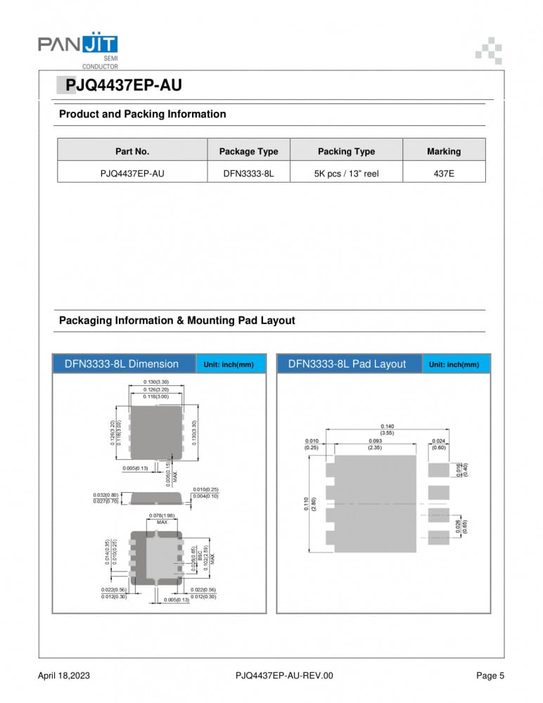 PJQ4437EP-AU datasheet page 5