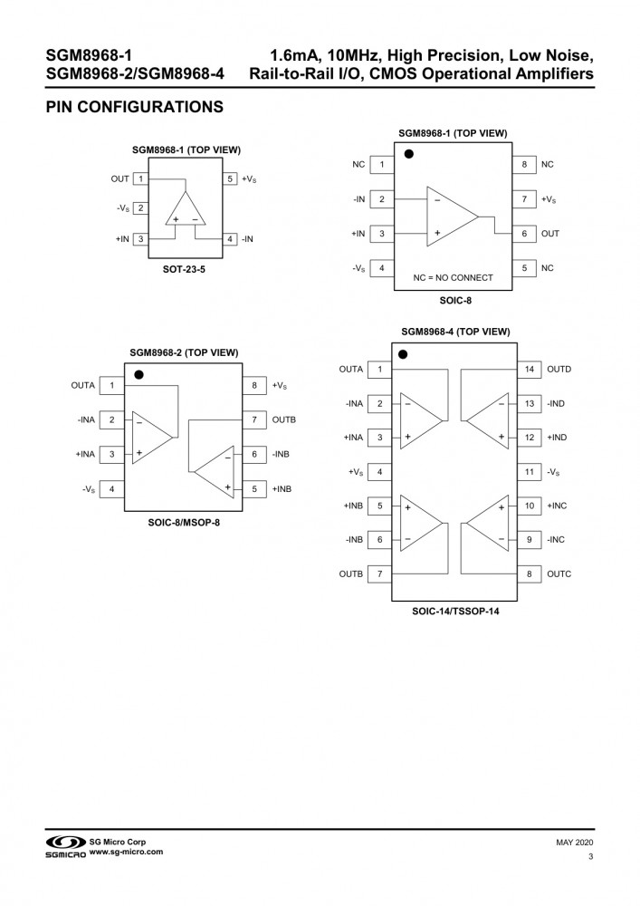 SGM8968 datasheet page 3