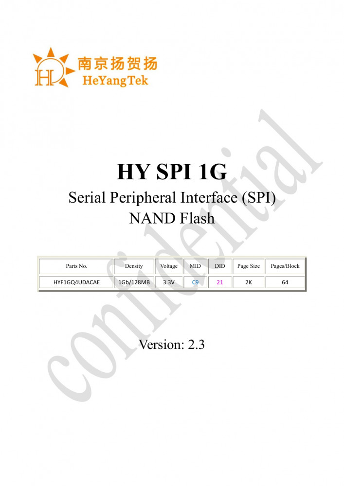 HYF1GQ4UDACAE datasheet page 1