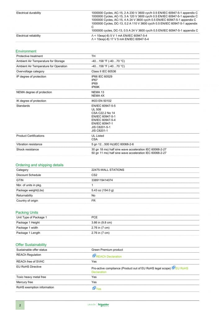 XALD102H7 technical document page 2