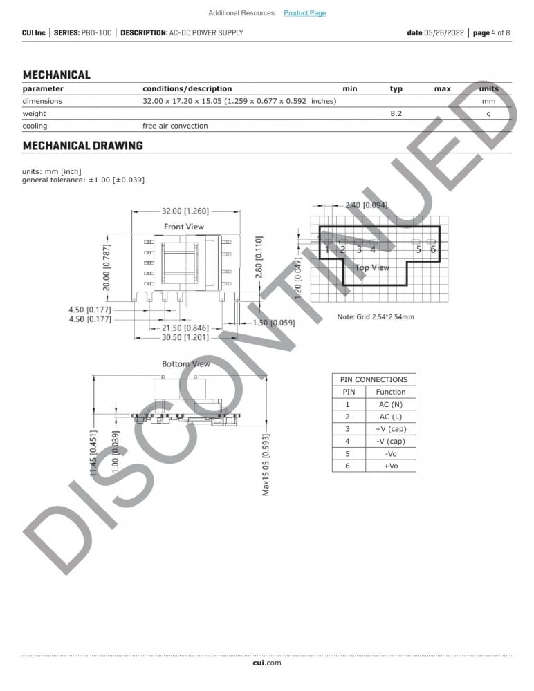 CUI PBO-10C datasheet page 4