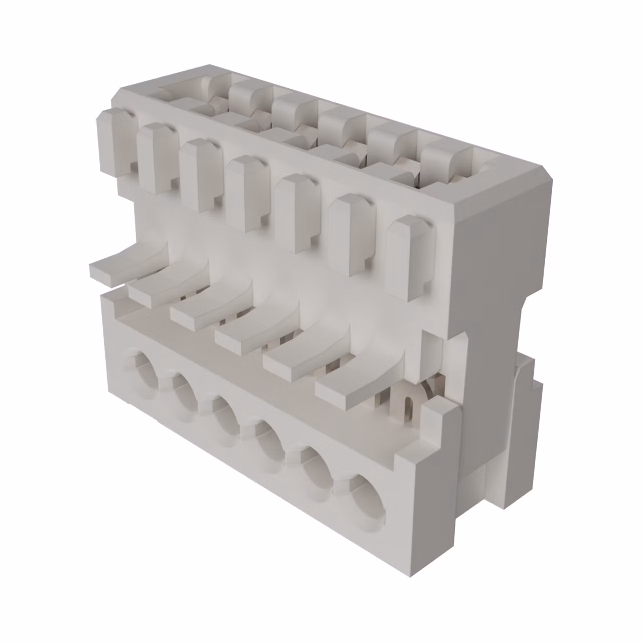 Appli-Mate RAST 2.5 Female Connector, 2.50mm Pitch, 6 Circuits, All Position Keys, Closed Endwalls, Green Color Stripe for sale