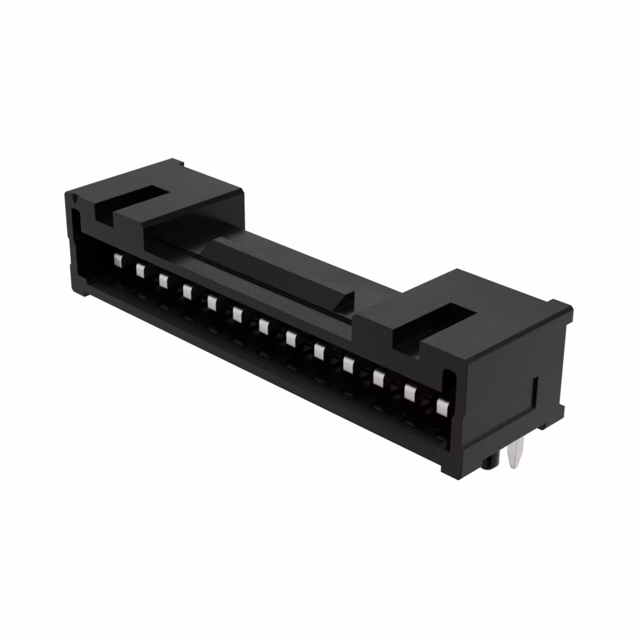 1.25mm Pitch, Micro-Lock Plus PCB Header, Single Row, Right-Angle, Through Hole, Tin-Bismuth Plating, Positive Lock, 13 Circuits, Black for sale