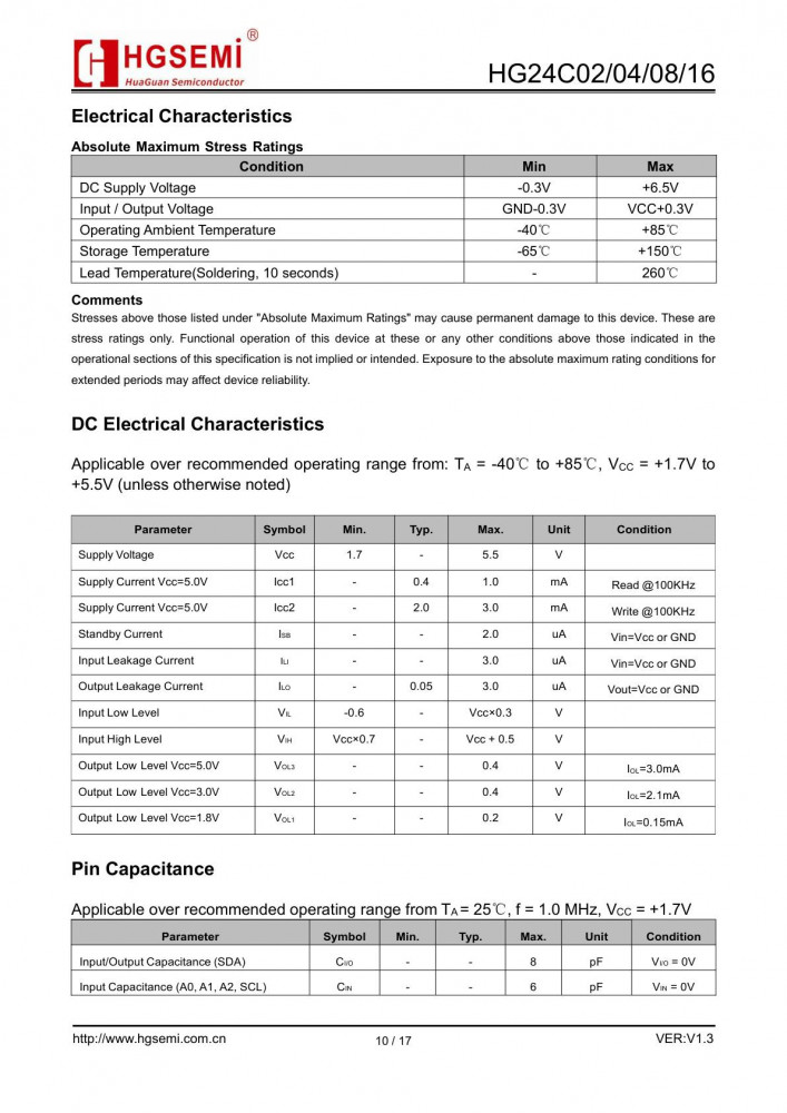 HG24C08M5/TR datasheet page 10
