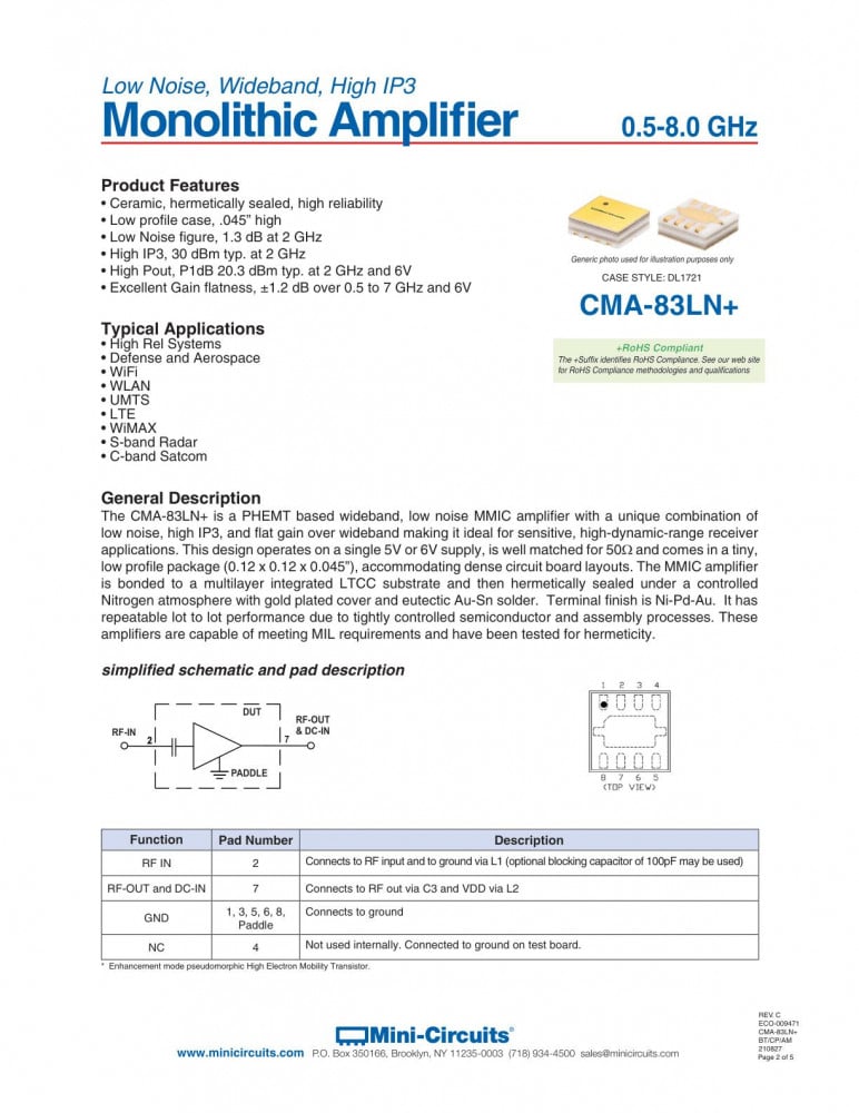 CMA-83LN+ datasheet page 2