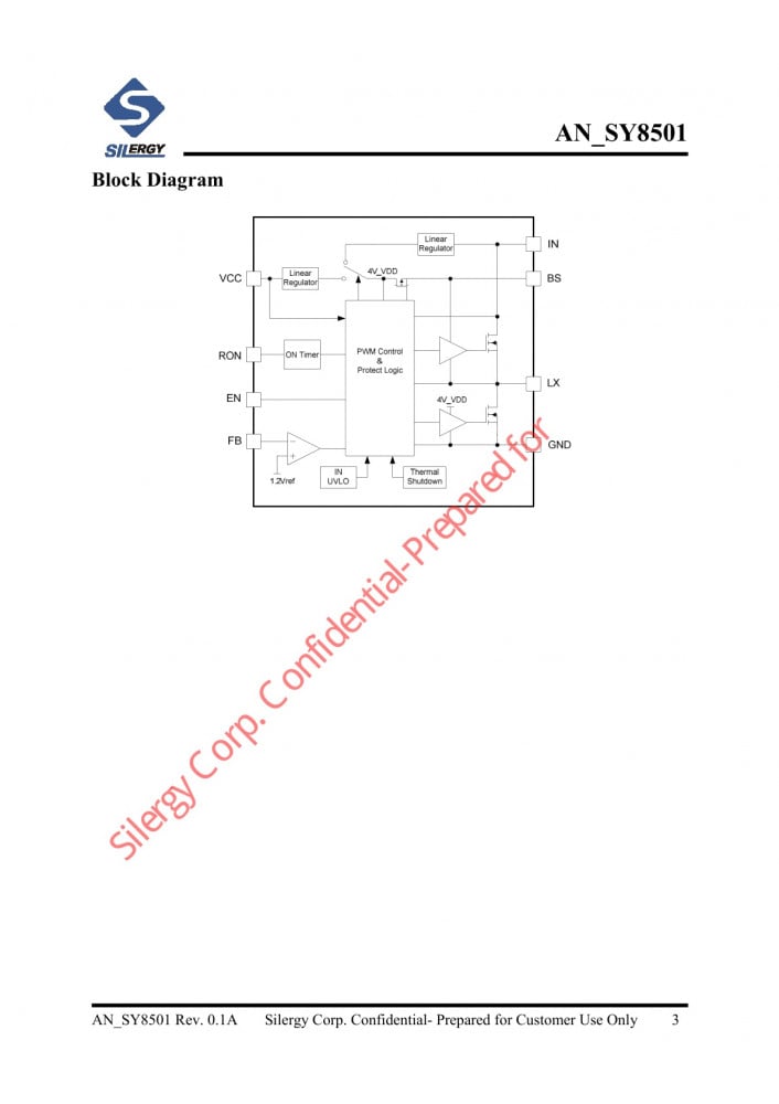 SY8501FCC datasheet page 3