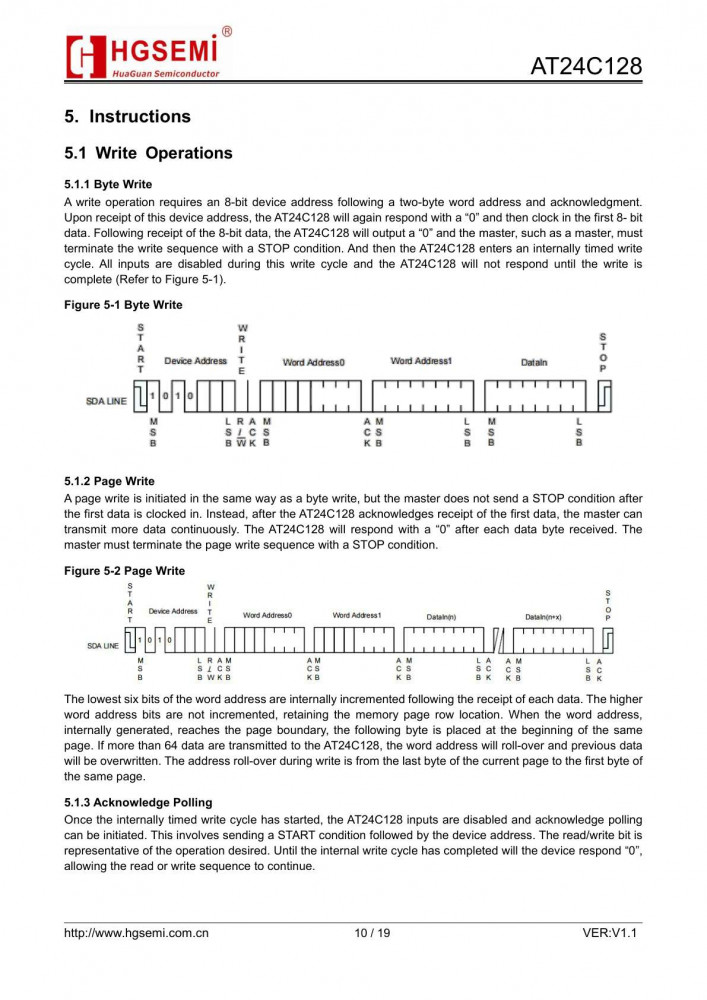 AT24C128 datasheet page 10