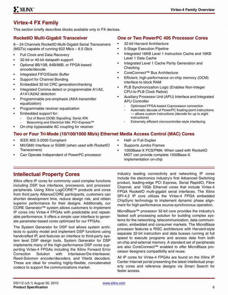 XC4VFX60 Virtex-4 technical document page 6