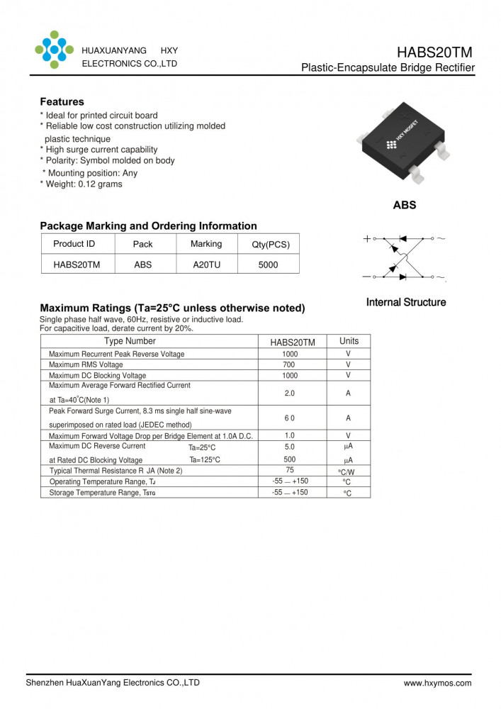 HABS20TM technical document page 1