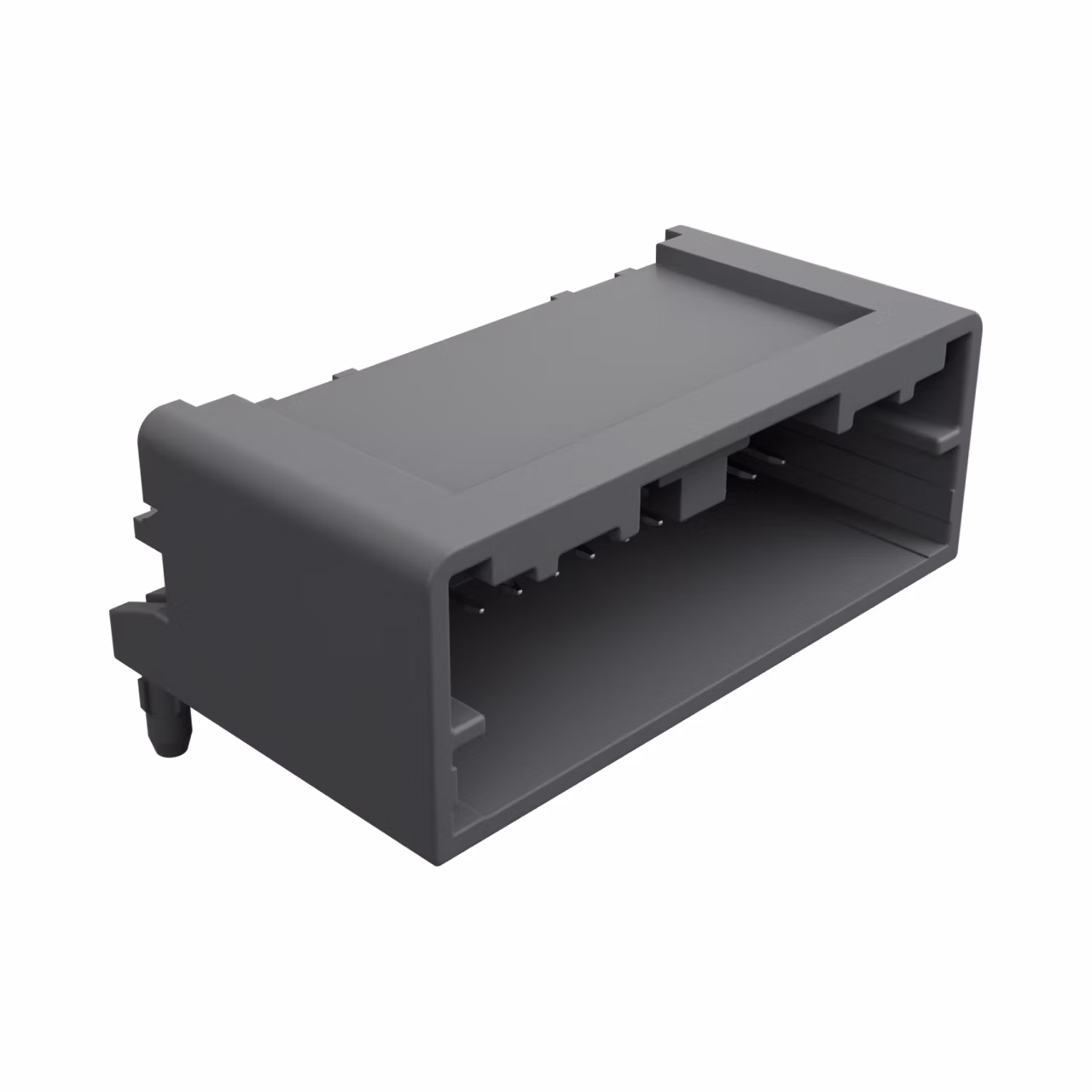 Mini50 Unsealed Right-Angle Header, UL 94 HB, Dual Row, 20 Circuit, Polarization Option B, 2.80mm Pin Length, Gray, Tape and Reel for sale