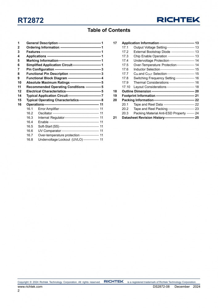 RT2872 datasheet page 2