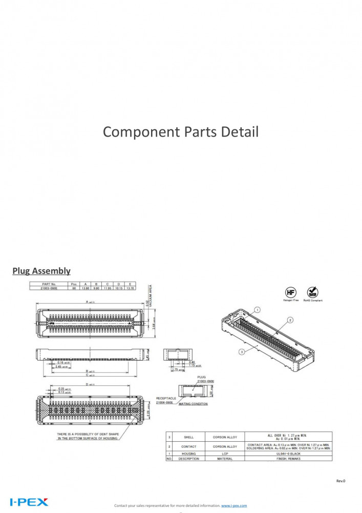 I-PEX 21004-060E technical document page 2