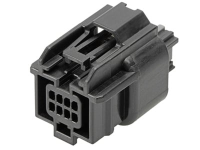 Mini50 Sealed Receptacle Housing, Dual Row, without CPA, 8 Circuits, Polarization Option B, Light Gray