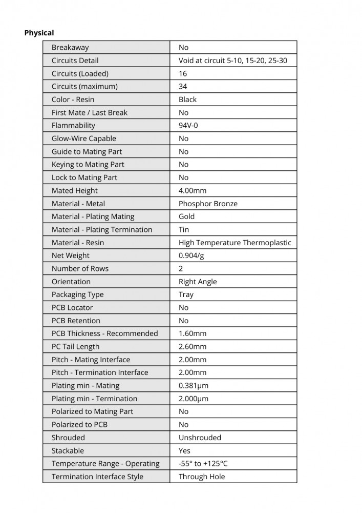 Technical document page 3 for MOLEX 877605516