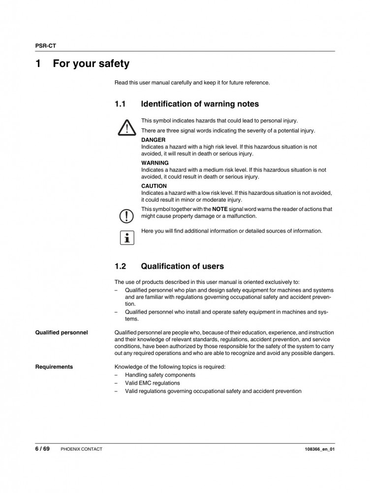 PSR-CT operating instructions page 6