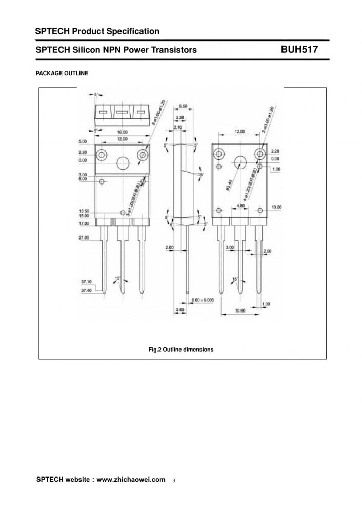 BUH517 datasheet page 3