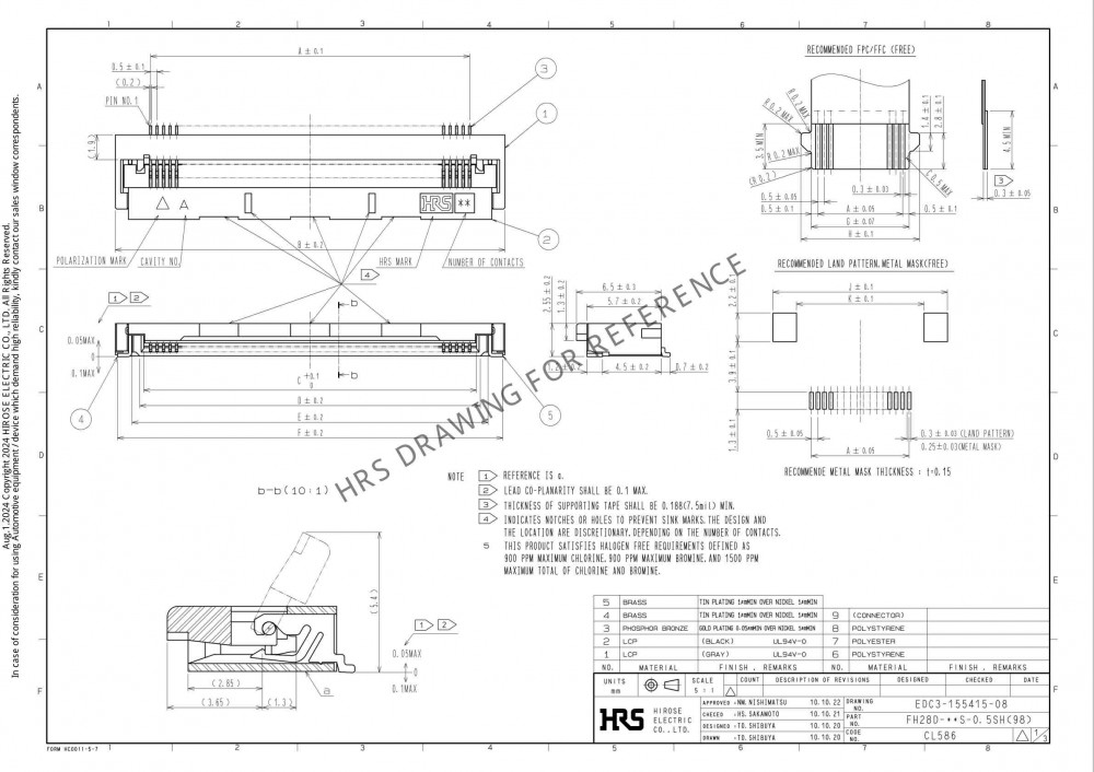 HRS FH28D series drawing page 1