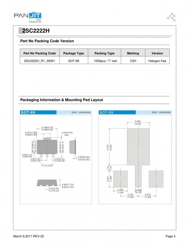 2SC2222H datasheet page 4