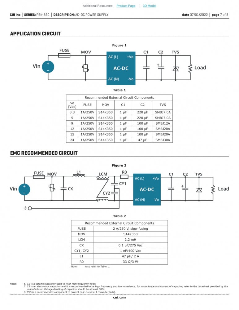 CUI PSK-S6C datasheet page 7