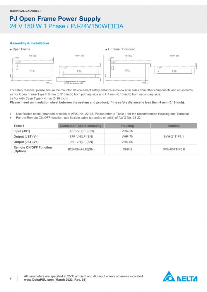 PJ-24V150WBRA datasheet page 7