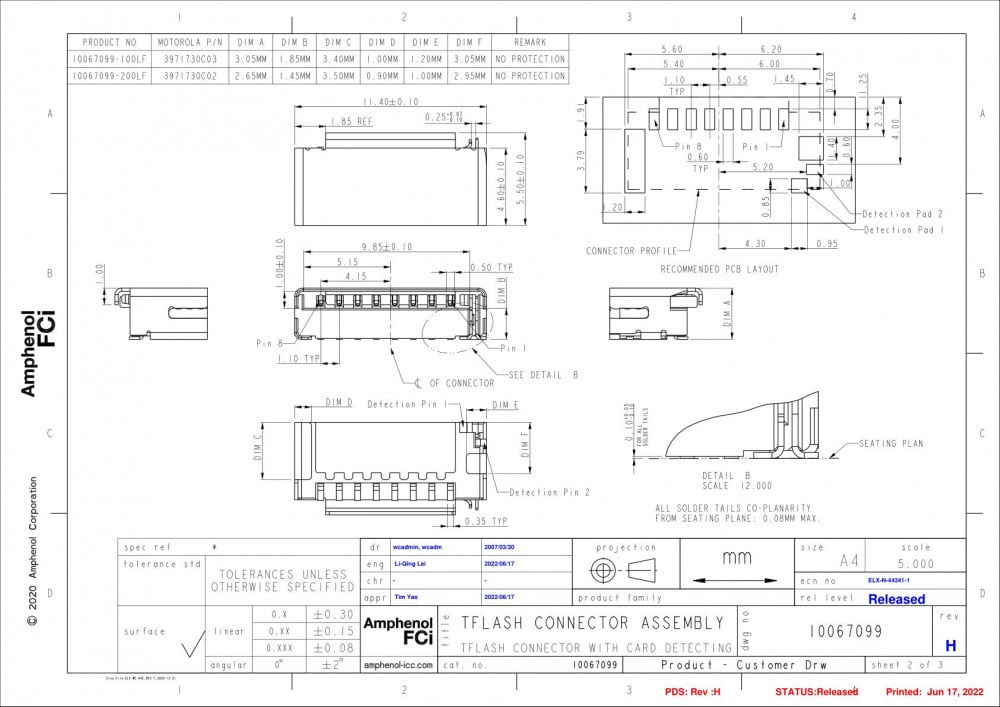 Amphenol 10067099 drawing page 2